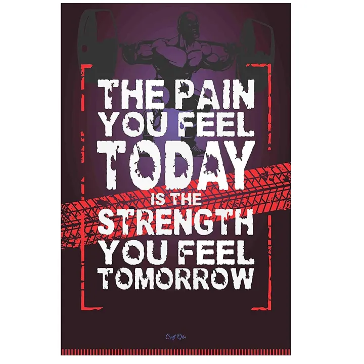 12 x 8 Inch The Pain You Feel Today is Strength You Feel Tomorrow Wall ...