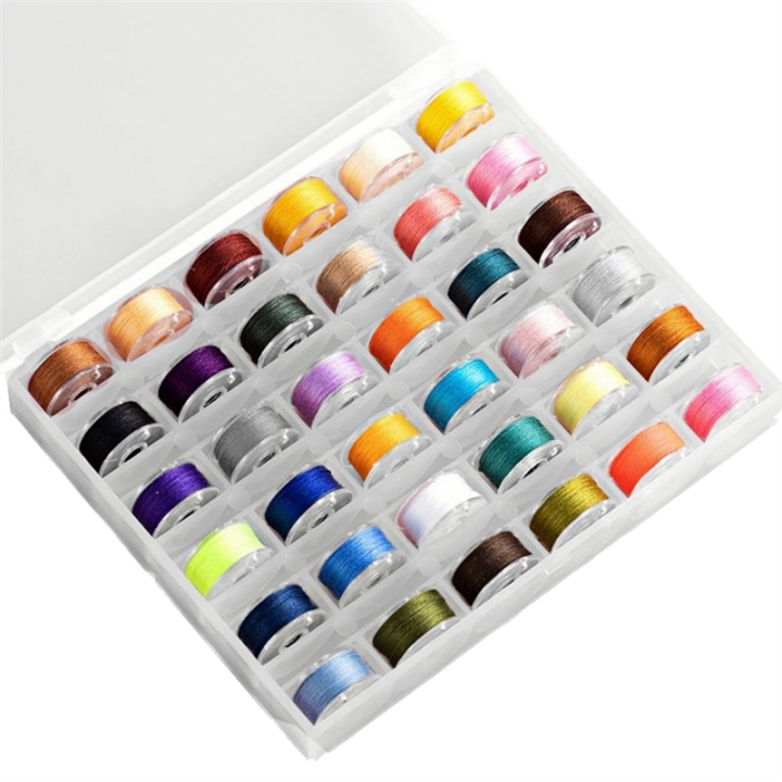 36pcs Sewing Threads and Bobbins,Colors Sewing Thread Set with Storage ...