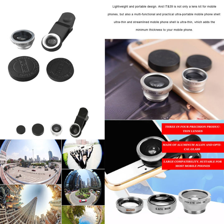 4-In-1 Multifunctional Phone Lens Kit Fashion High-Grade Aluminum Alloy ...