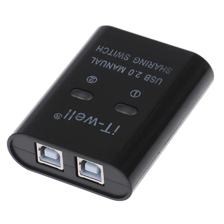 USB Printer Sharing Device 2-Port Manual Kvm Switching Splitter Hub ...