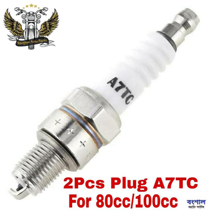 2 Pis -A7TC Spark Plug For 80cc / 100cc Motorcycle | Daraz.com.bd