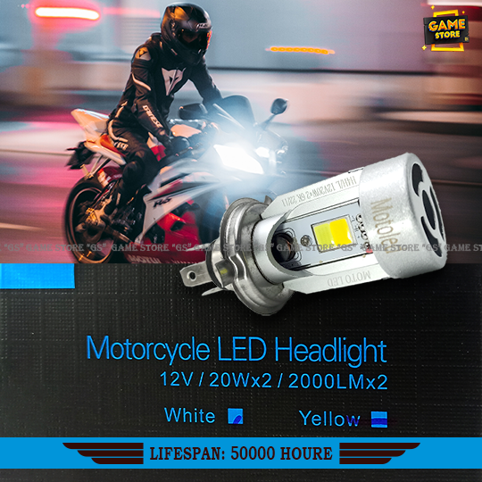 Premium Quality Motoled LED H4 Headlight bulbs For most Motorcycle LED Headlight Bulb H/L High ...