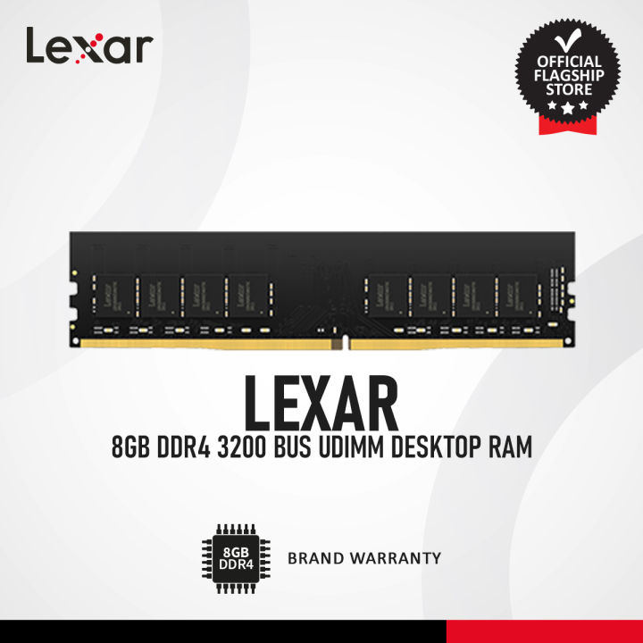 Lexar 8GB 3200 Bus DDR4 UDIMM Desktop Memory with High-speed performance - Multi-task with ease ...