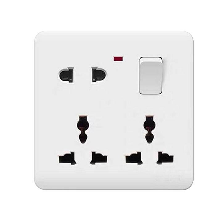 Multi Function Universal Wall Switch Socket - 8 Pin Universal Socket- Only Socket | Daraz.com.bd