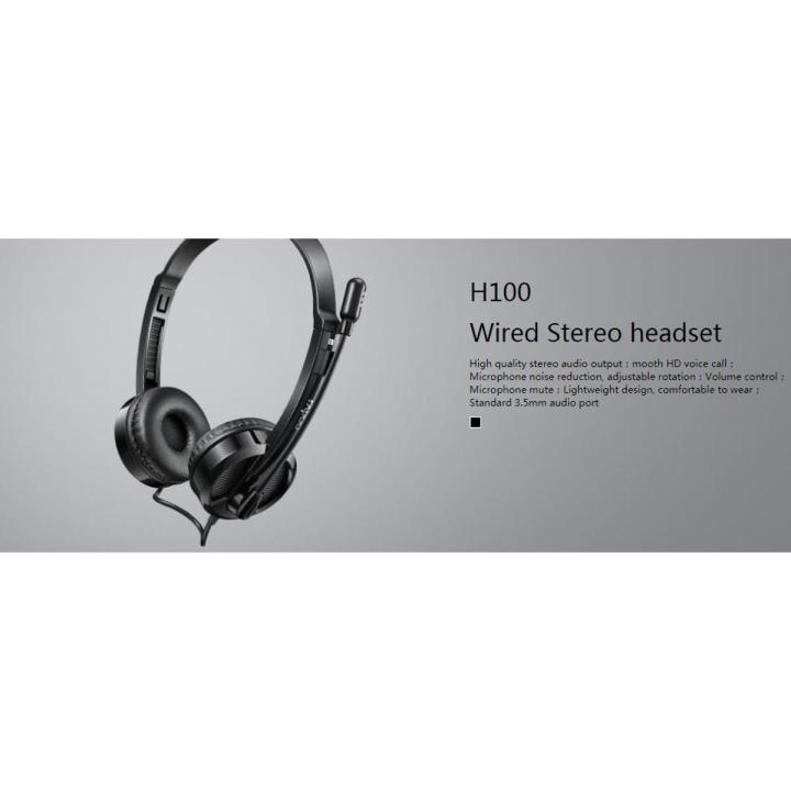 Headphone H100 Rapoo - Black | Daraz.com.bd
