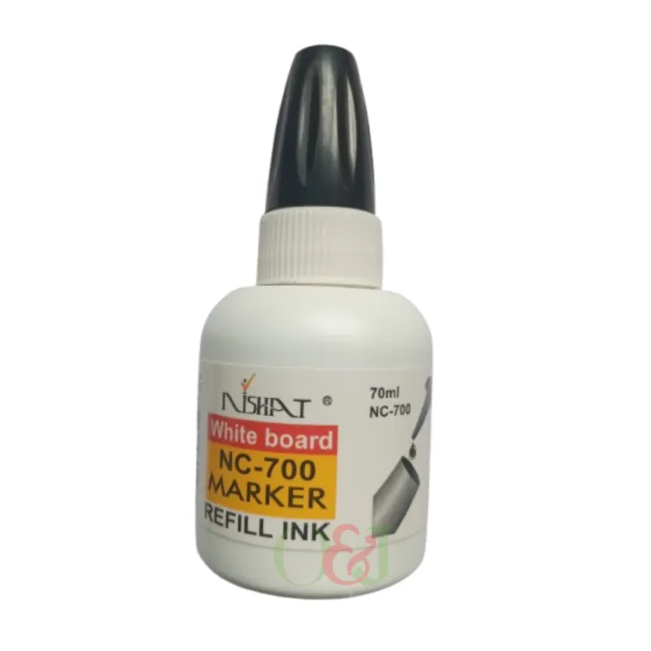Nishat NC-700 Whiteboard Marker Refill ink - 70ml - Black | Daraz.com.bd