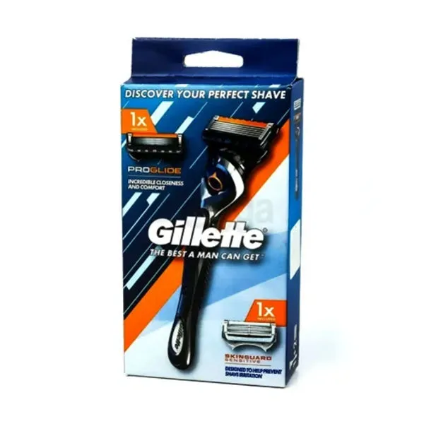 Gillette Fusion Proglide Razor with Extra 1 Skinguard Cartridge ...