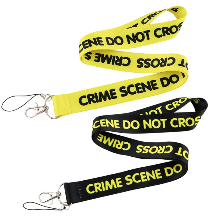 LX791 Crime Scene Do Not Cross Keychains Mobile Phone Straps for Keys ...