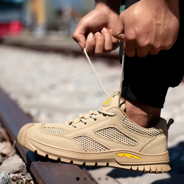 DINGGU safety shoes/ Steel toe and steel mid sole safety shoes/ Light ...
