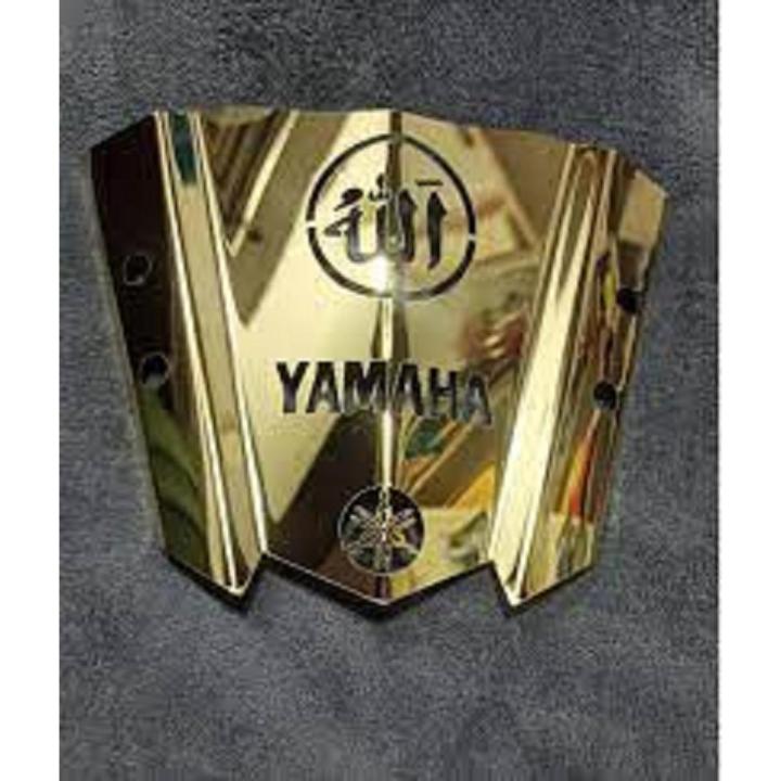 Yamaha fz-s v3 metal windshield ALLAHU Design golden Colour | Daraz.com.bd