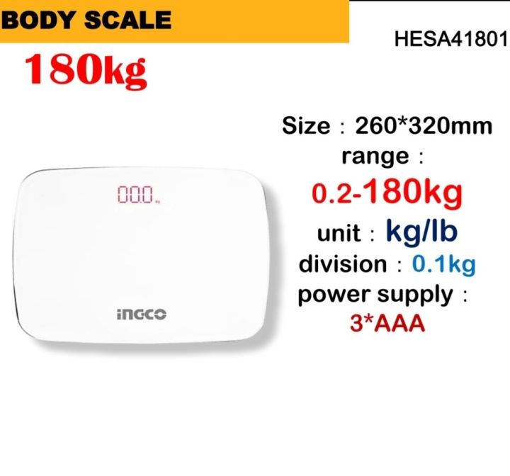 Ingco Body Scale 180kg-HESA41801 | Daraz.com.bd