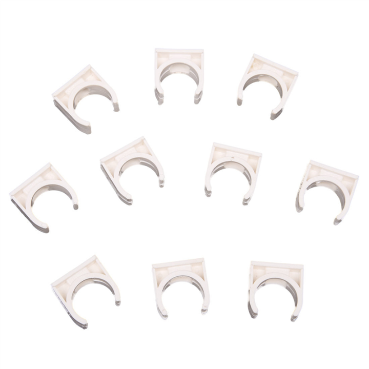 60 Pcs 20mm Diameter White PVC Water Supply Pipe Clamps Clips Fittings ...