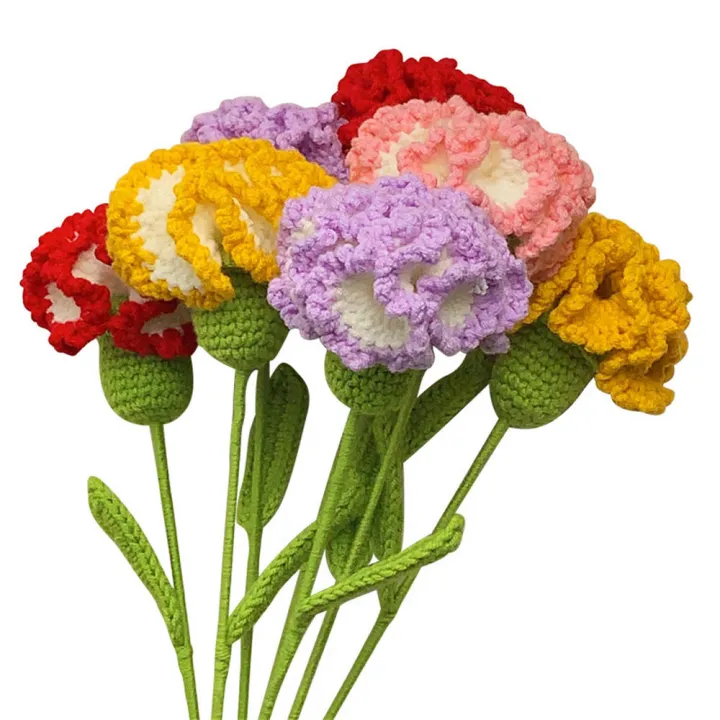 【Top Picks】 Creative Hand-Knitted Flower Bouquet Crochet Knitting ...
