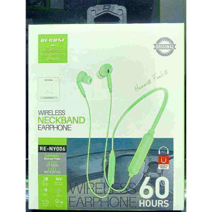 Recrsi wireless Neckband Bluetooth Earphone RE-NY006 | Daraz.com.bd