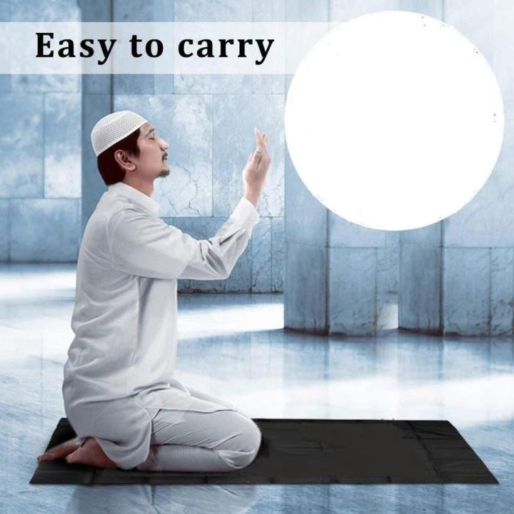 Full Black Foam Janamaz Muslim Soft Prayer Mat Travel Janamaz | Daraz ...