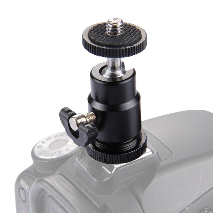 PULUZ Aluminum Rotatable Mini Tripod Ball Head 1/4" Screw Rotary Mount ...