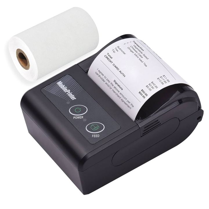 Portable POS Mobile Printer (58mm) | 2-inch Thermal Receipt Printer ...