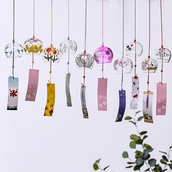 1PCS Wind Bell Japan Wind Chimes Handmade Glass Furin Home Office ...