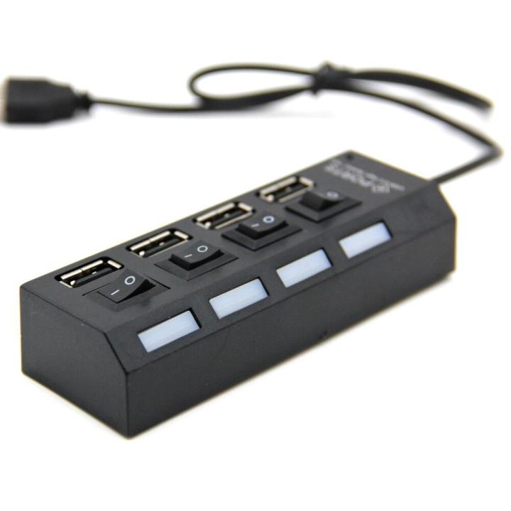 【VisioN Shop】USB 2.0 Hub Splitter 4 Ports With Switch USB Hab High ...