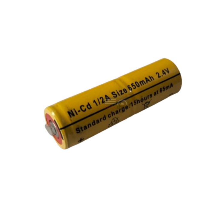 1/2A 650mAh 2.4V Ni-Cd Pin-type Rechargeable Battery | Daraz.com.bd