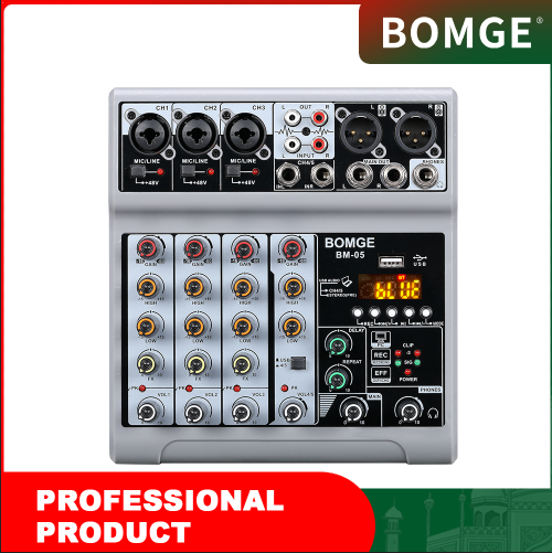 Professional Audio Mixer, Sound Board Mixing Console with 5 Channel ...