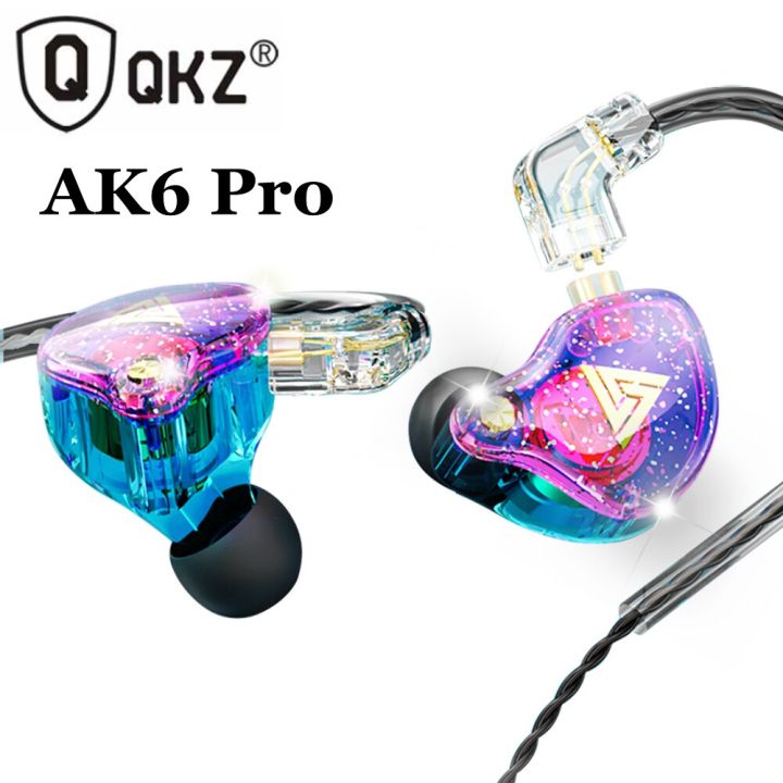 QKZ AK6 Pro Wired Headphones with Microphone Copper Driver HiFi ...