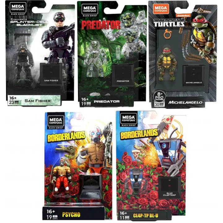 Mega Bloks 5Pcs Black Hero Figure Set Anime Predator Cell Division ...