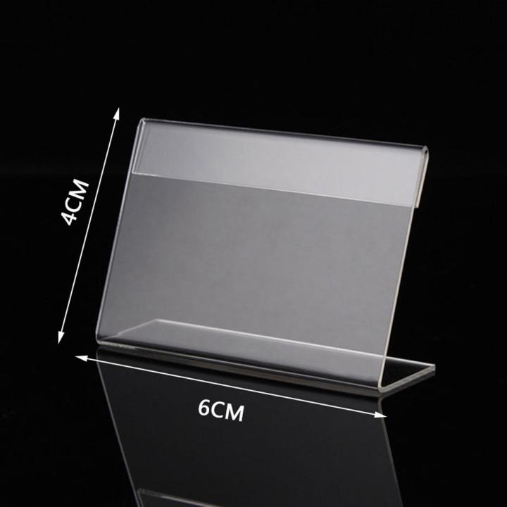 10pcs Acrylic Display Stand Desk Sign Label Frame Display Business ...