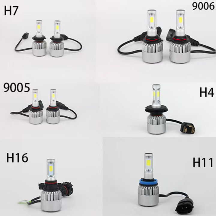 【Versatile】 2PCS Car Headlight Bulbs H7 H4 LED Lights H11 9004 Hb3 9005 ...