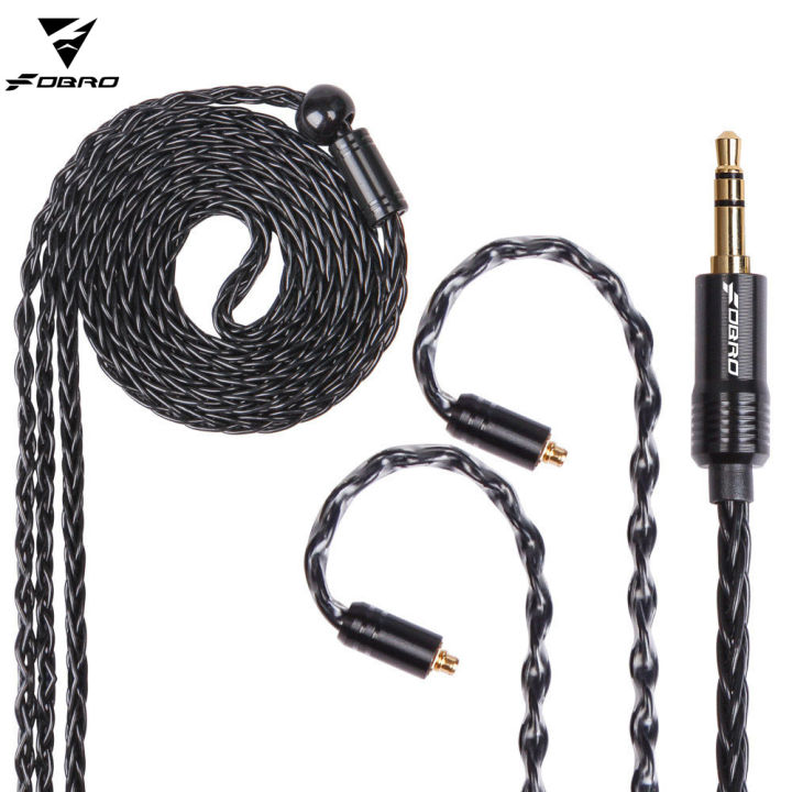 Fdbro 8core Mmcx 2pin 0.78mm A2dc Silver Plated Earphone Cable 2.5/3.5/4.4mm Balanced Headset ...