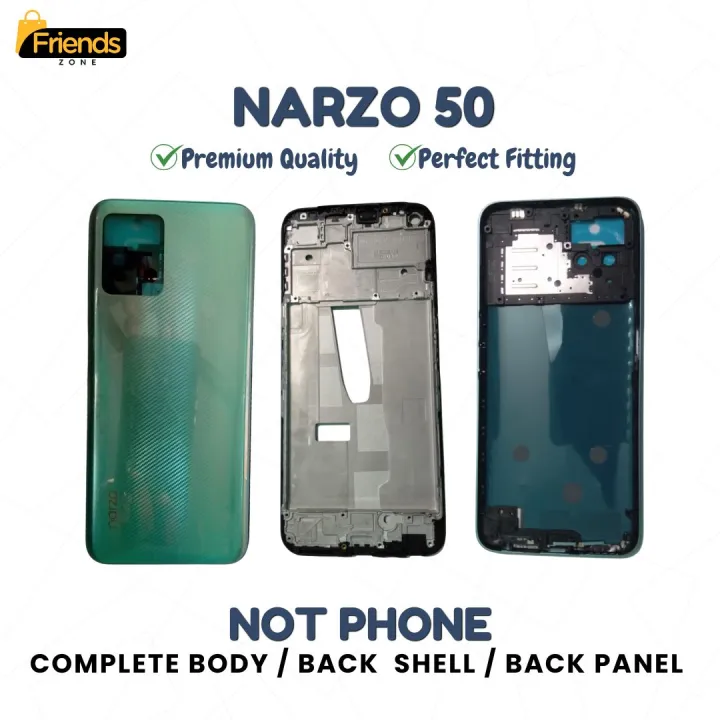 Replacement Back shell + Back Panel + Body frame for Realme Narzo 50 4g ...