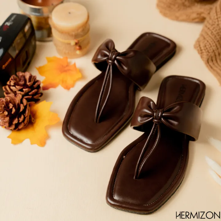 Eliza Chocolate Summer Women's Sandals/Slippers/Flats/Slip Ons | Daraz ...