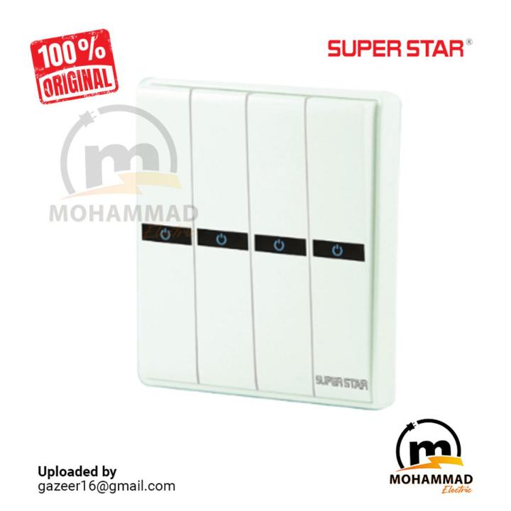SUPER STAR Snow White 4Gang 1Way Switch | Daraz.com.bd
