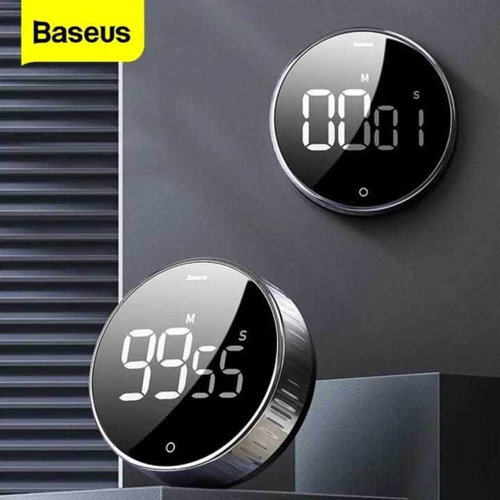 Baseus LED Digital Kitchen Timer For Cooking Shower Study Stopwatch ...