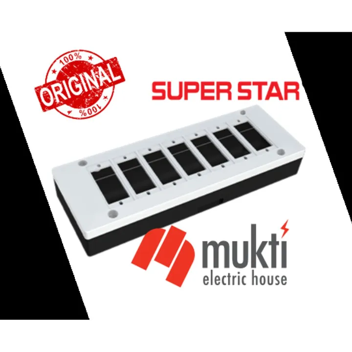 Super Star Piano Seven Hole Plastic Electrical Board Switch Box 7 ...