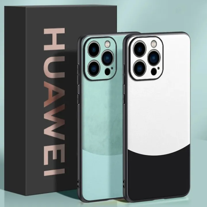 For iPhone 13 Pro Max Case 360 Degrees Protection Leather Soft Border ...