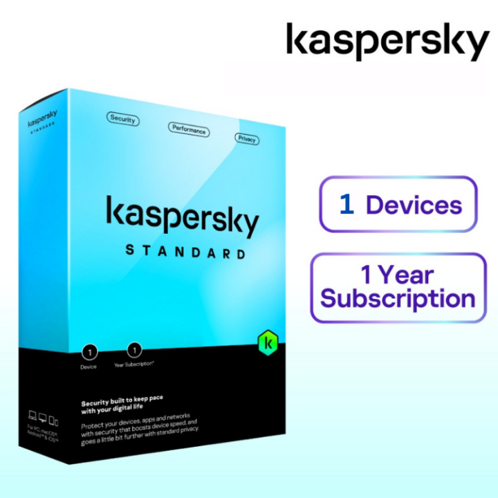 Kasp_ersky Antivirus Standard 1-User 1 year | Daraz.com.bd