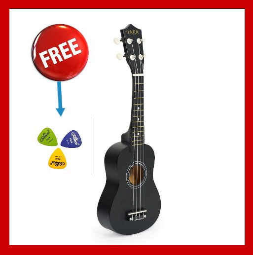 21B 21'' Soprano Ukulele Dark Mini Guitar Ukulele 12 Fret for the ...