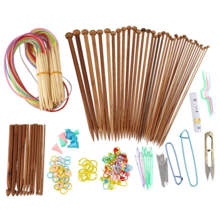 Knitting Needles Set-18 Pairs 18 Sizes Bamboo Circular Knitting Needles ... Knitting Needles Set-18 Pairs 18 Sizes Bamboo Circular Knitting Needles ...