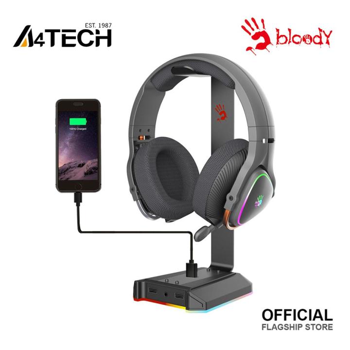 A4tech Bloody GS2 RGB Gaming Headphone Stand - 7.1 Surround Sound Card ...
