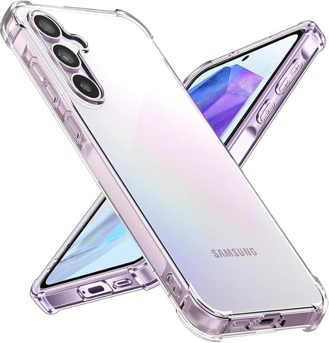 Samsung galaxy A55 5G Flexible Clear Transparent Soft TPU Back Case ...