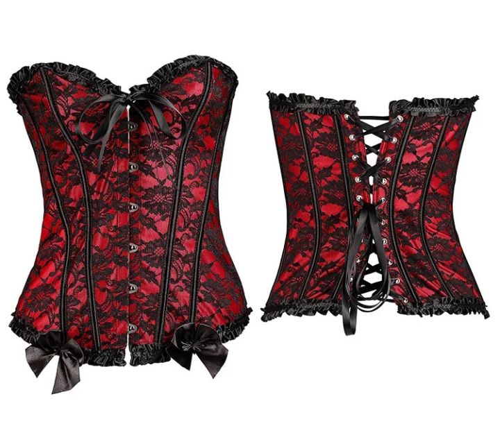 【Booming】 Women Corset Waist Trainer Underbust Steampunk Gothic Black ...