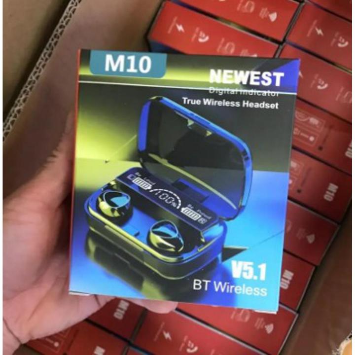 M10 Newest Digital Indicator True Wireless Headset Earbuds - Neckband ...