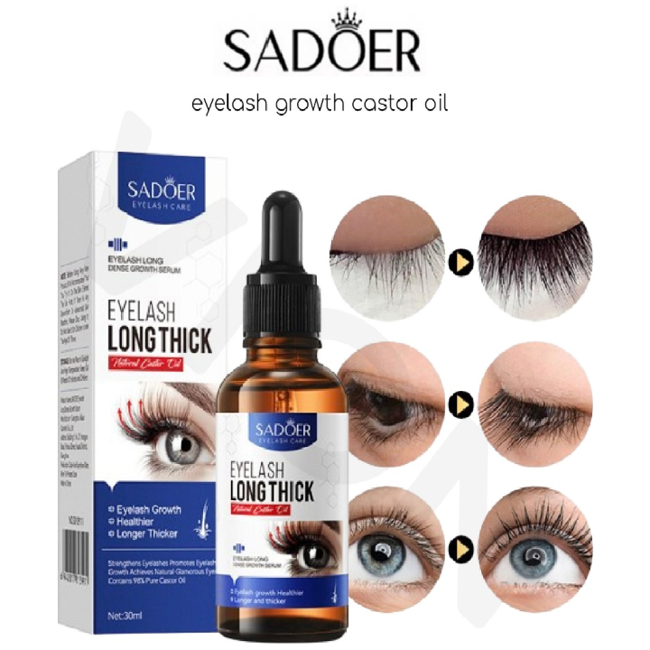 SADOER Eyelashes & Eyebrows Hair Growth Serum - 30ml | Daraz.com.bd