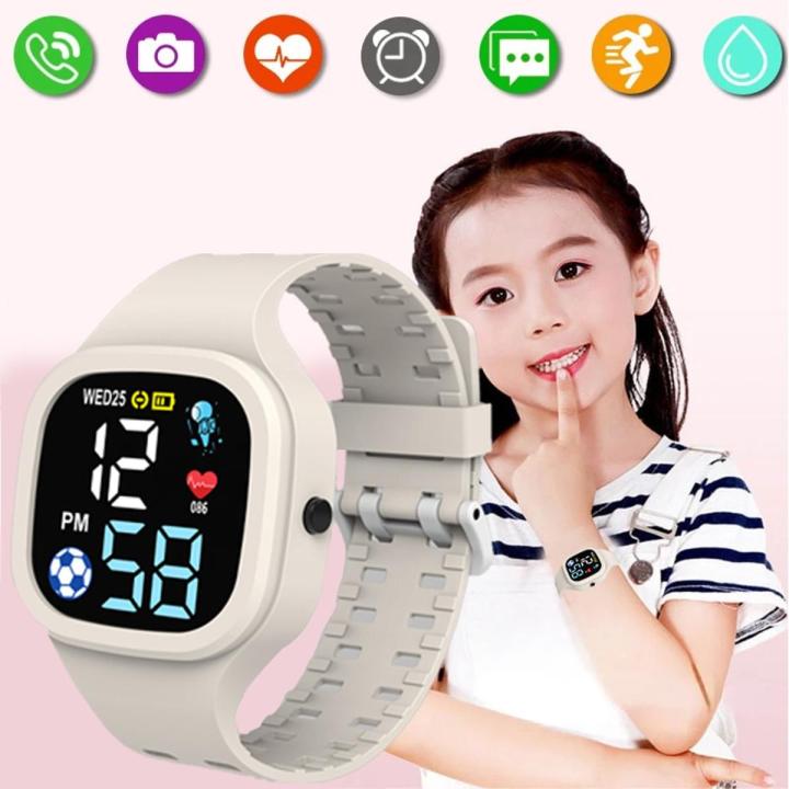 New LED Digital Watch Luminous Calendar 2022 Kids Watches Waterproof ...