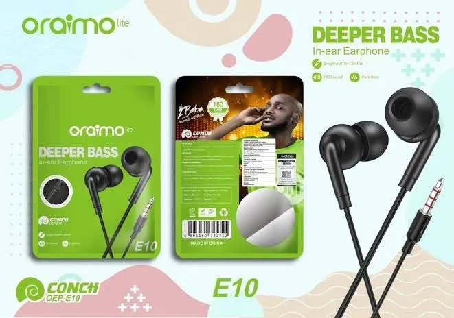 Oraimo CONCH E-10 STRONG BASS ORAIM Lite EARPHONE With MIC | Daraz.com.bd