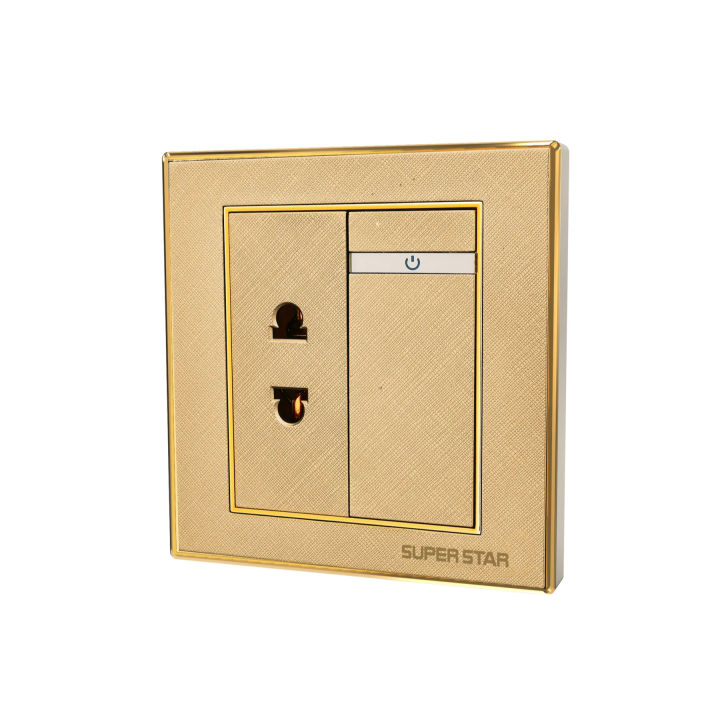 Super Star Ultima Gold Series 10A Two Pin Electrical Wall Socket with ...