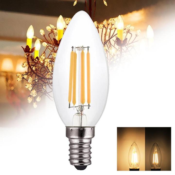 C35 220V E14 Base 4W LED Energy Saving Dimmable Filament Candle Light Bulbs | Daraz.com.bd