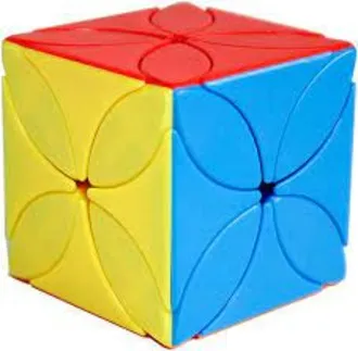 (Cube stand free) 4 LEAF CLOVER PATTERN MAGIC CUBE RUBIKS CUBE 3X3 ...