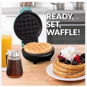 Mini Waffle Maker -Teal